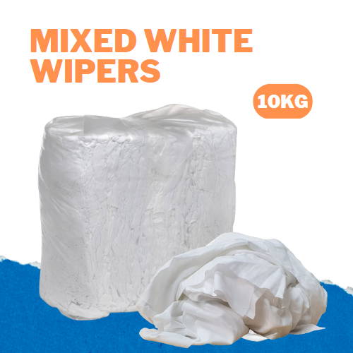 Mixed White Cleaning Rags (10kg) | Coppermill Ltd